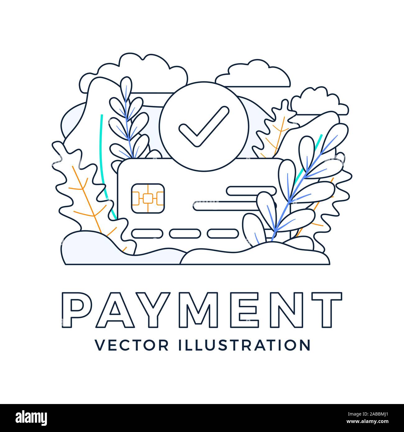 accepted payment Credit card vector stock illustration isolated on a ...