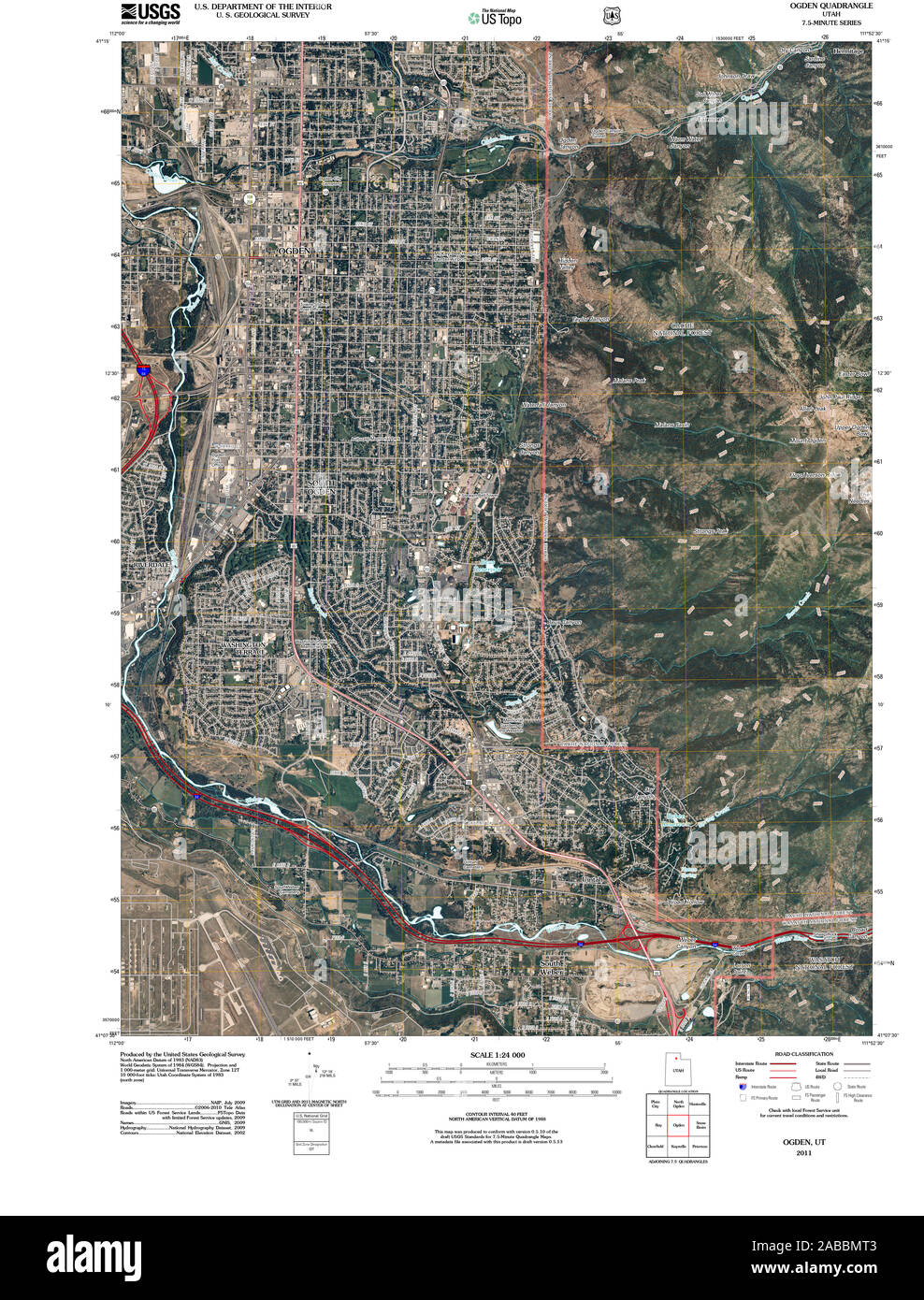 Map of ogden Cut Out Stock Images & Pictures - Alamy