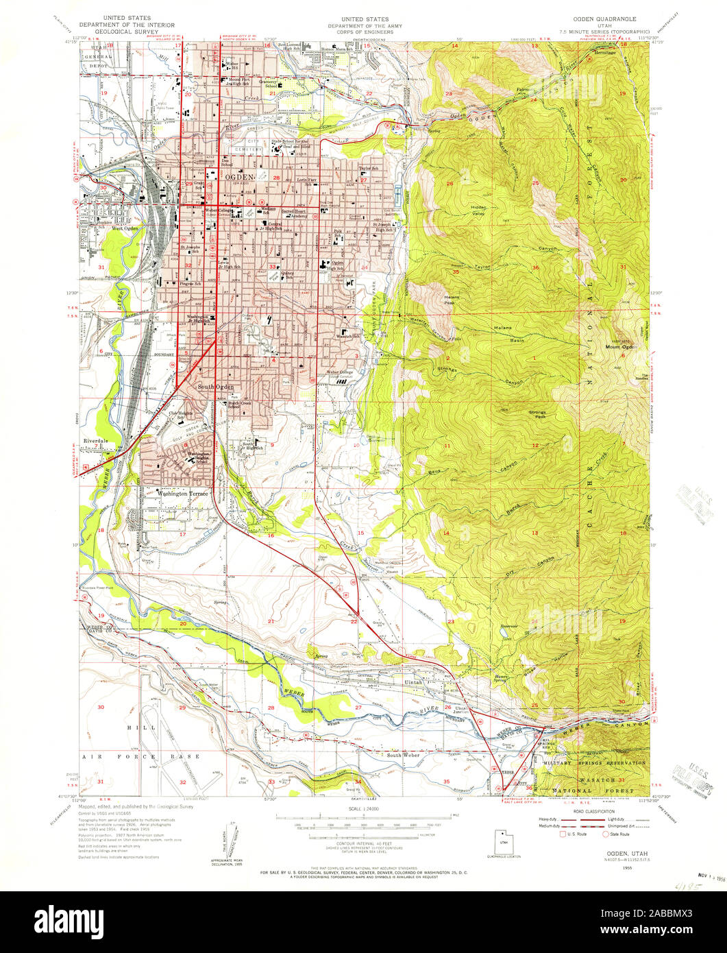 Map of ogden Cut Out Stock Images & Pictures - Alamy