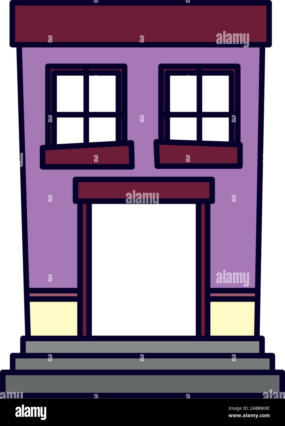 house facade architecture cartoon icon vector illustration vector ...