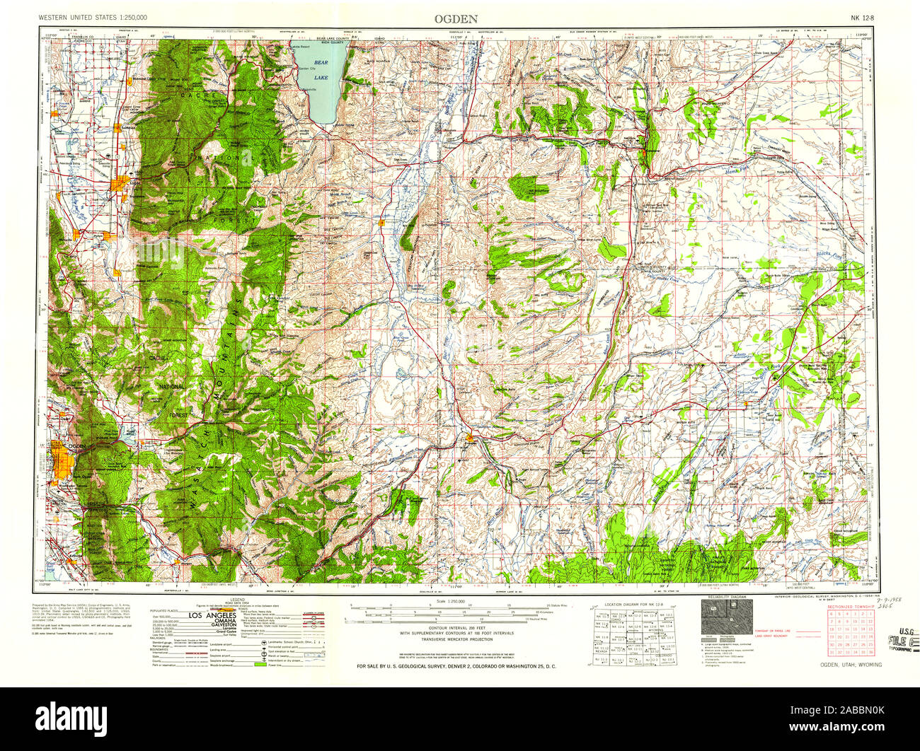 Map of ogden Cut Out Stock Images & Pictures - Alamy
