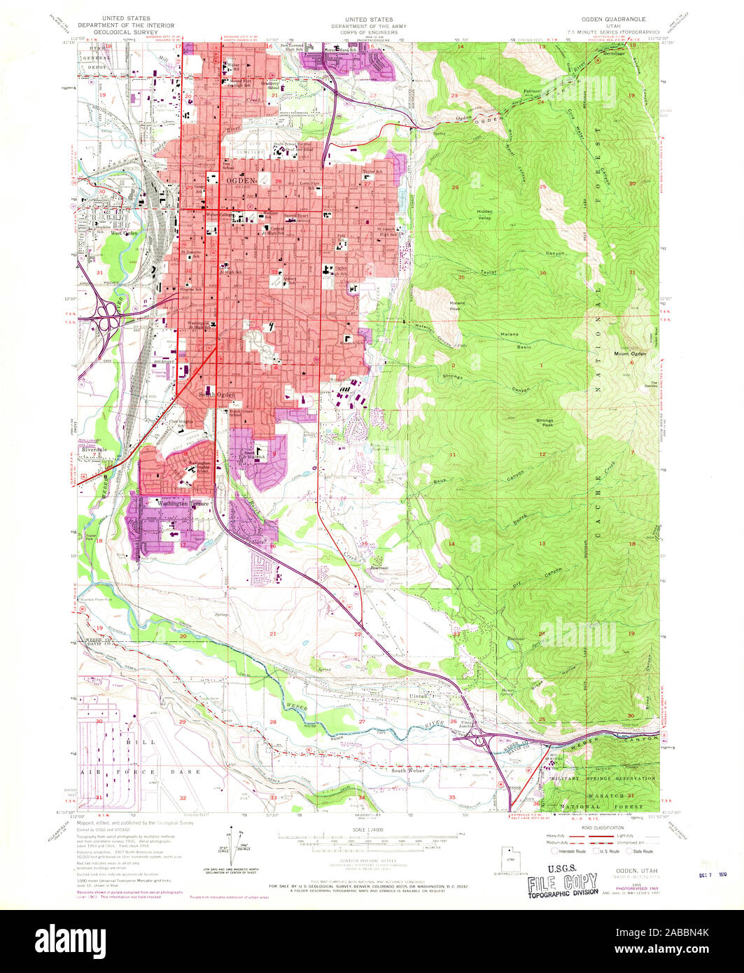 UT Ogden 251075 1955 24000 Restoration Stock Photo - Alamy