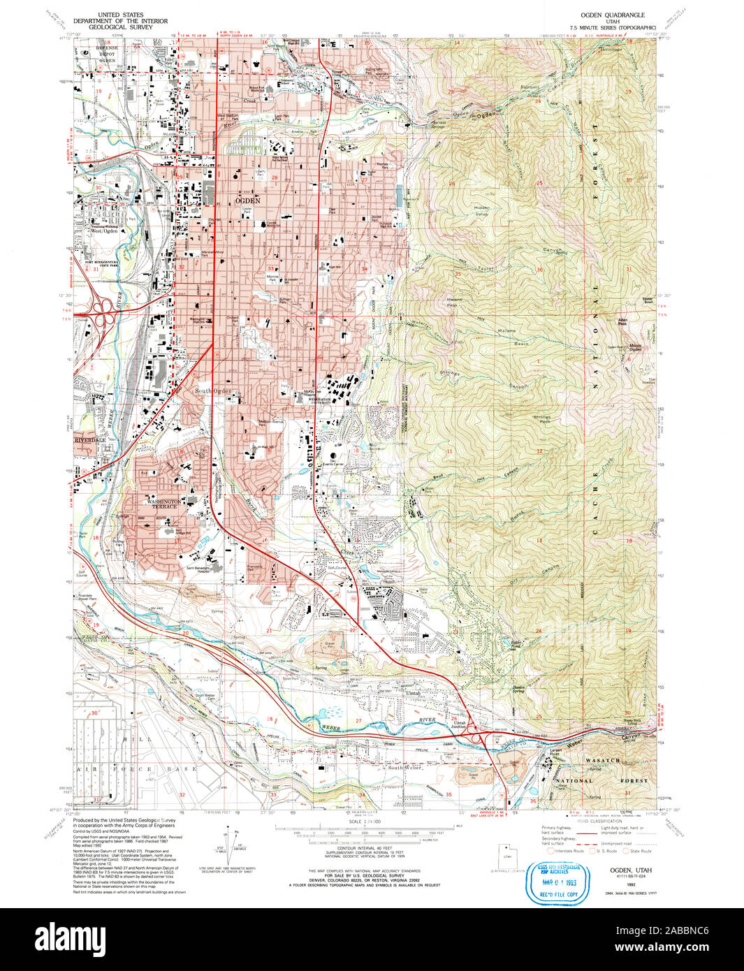 Map of ogden Cut Out Stock Images & Pictures - Alamy