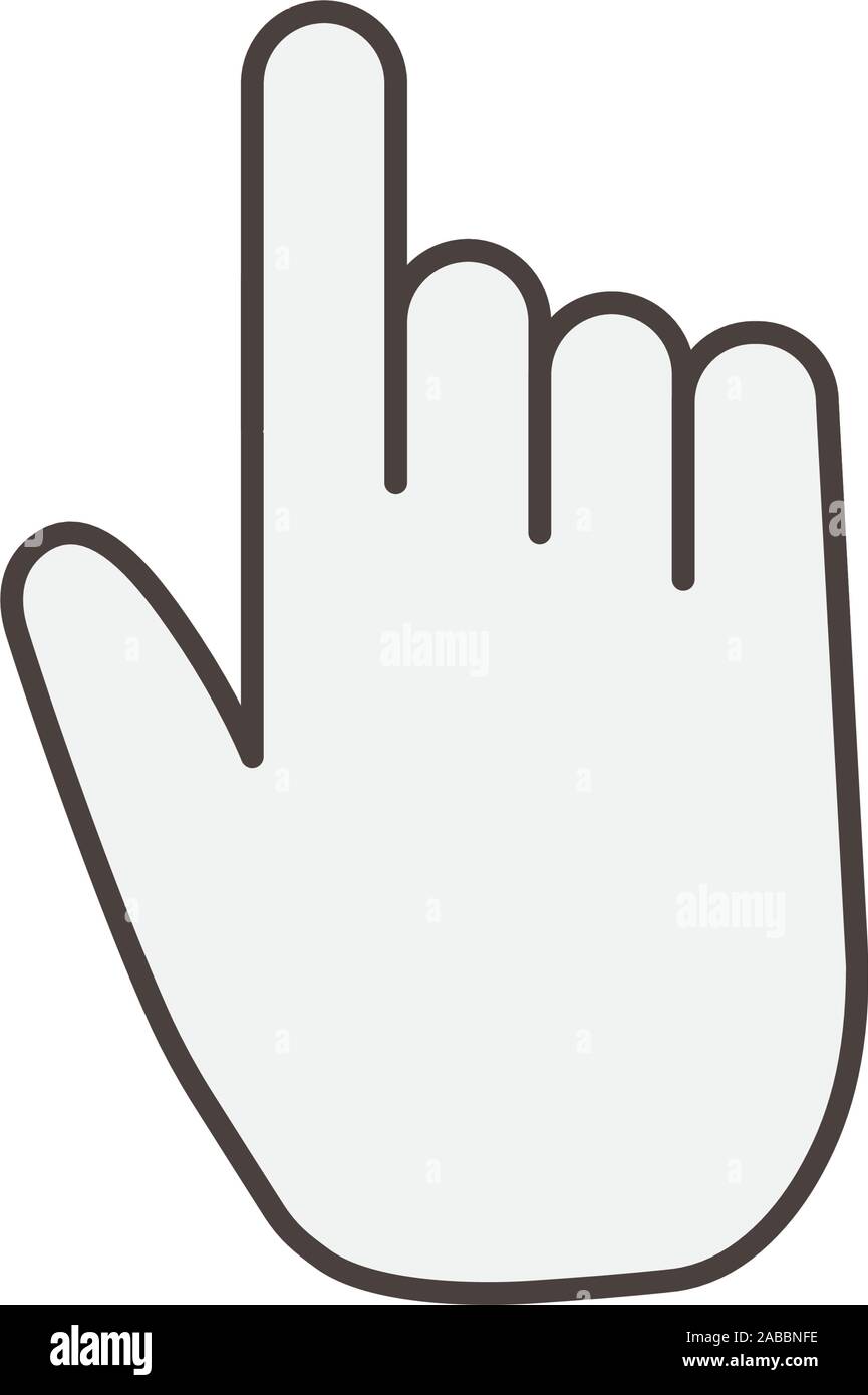 hand clicking social media icon on white background vector illustration ...