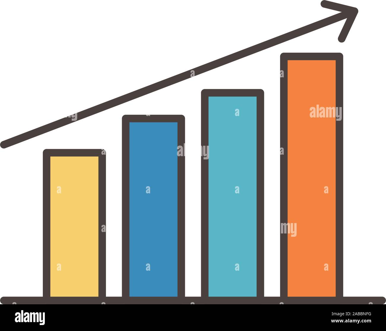statistics diagram social media icon on white background vector ...