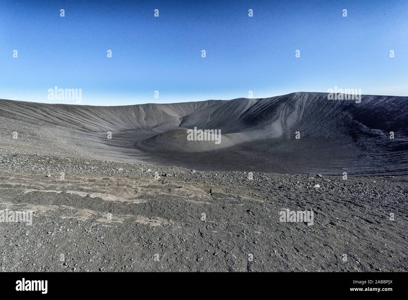Hverfjall volcanic crater near lake Myvatn in Iceland, one of the ...