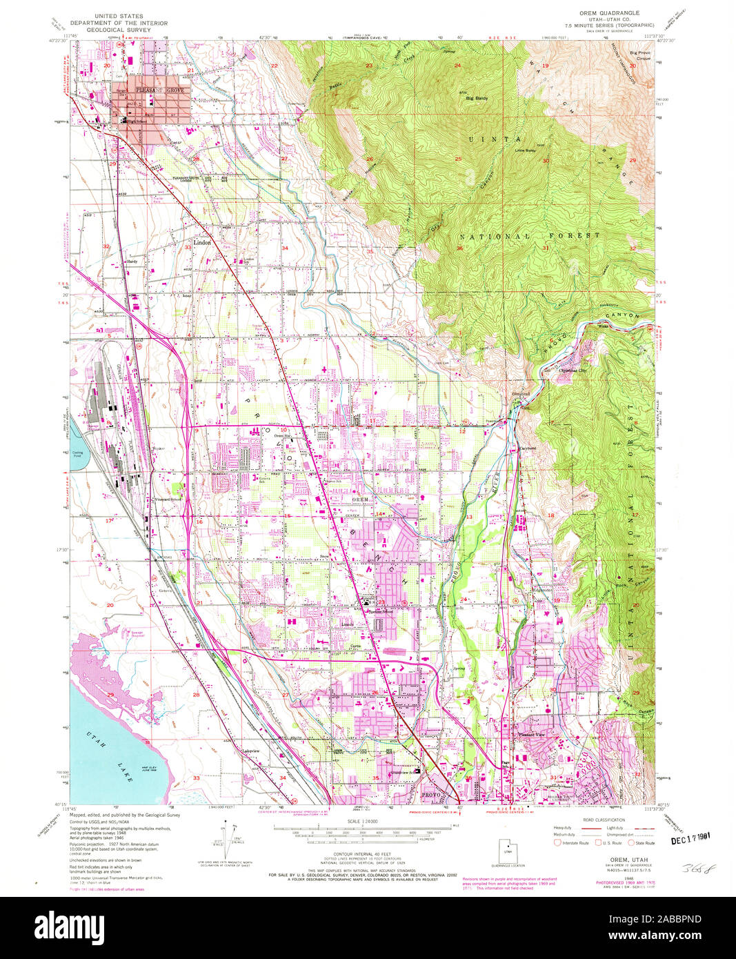 Orem map hi-res stock photography and images - Alamy