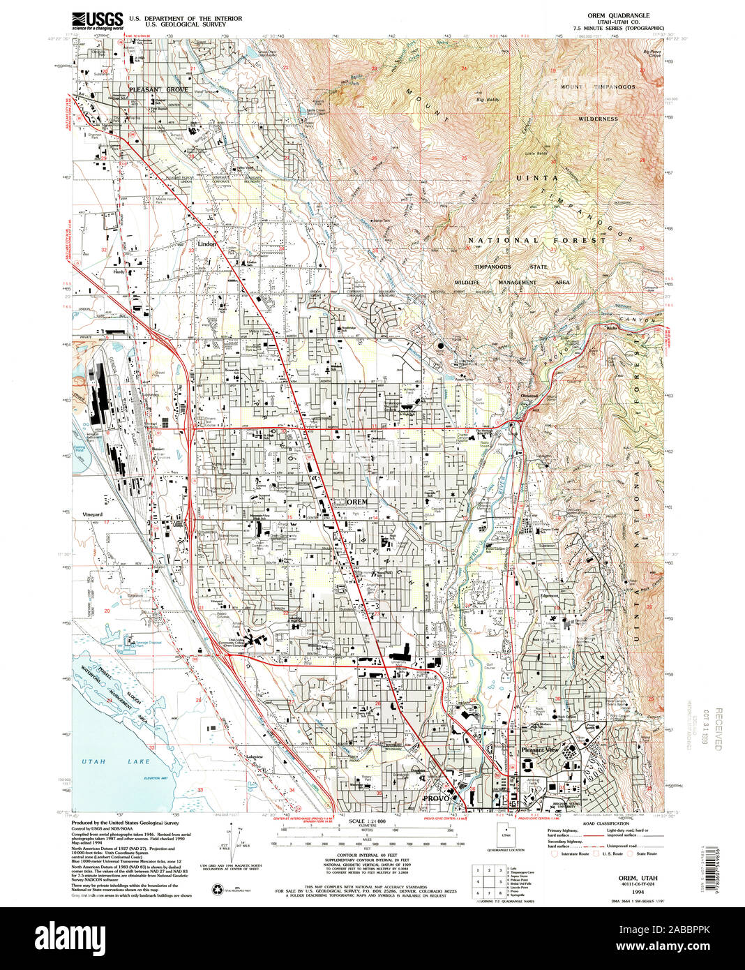 Map of orem hi-res stock photography and images - Alamy