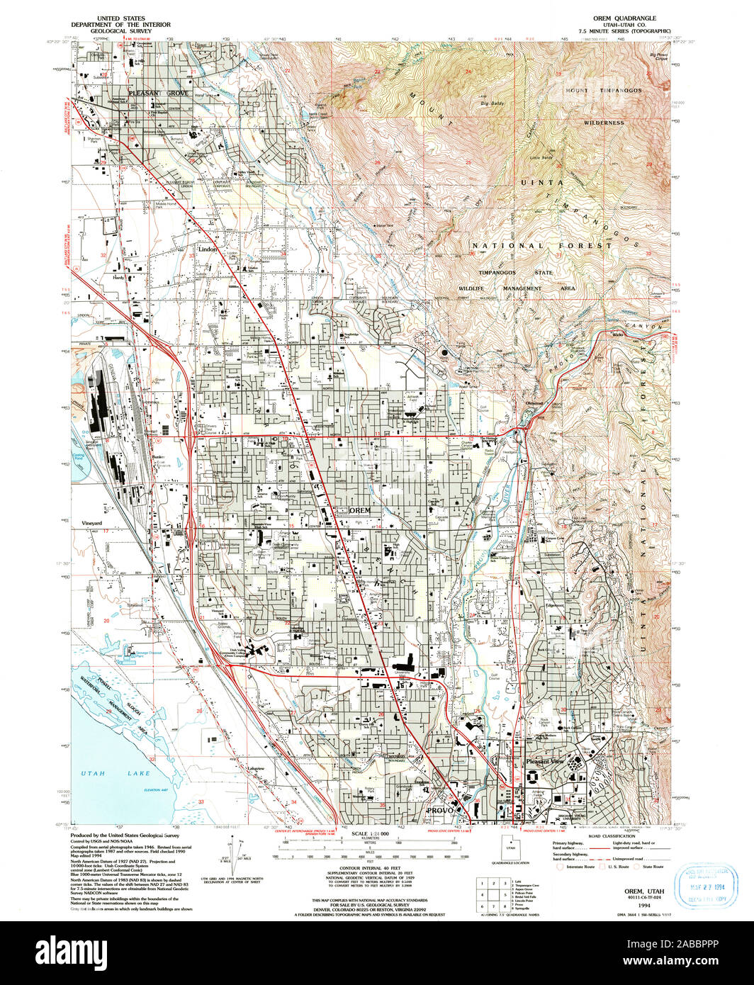 Orem map hi-res stock photography and images - Alamy