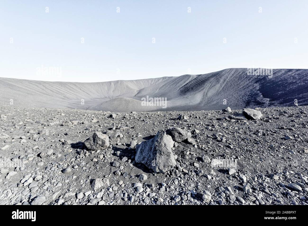 Hverfjall volcanic crater near lake Myvatn in Iceland, one of the ...