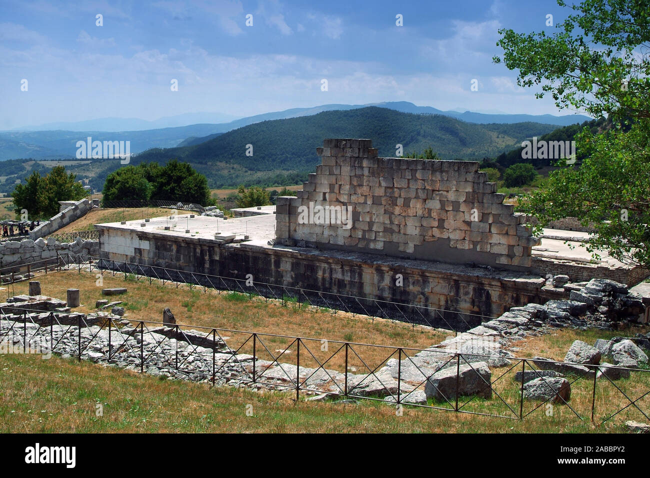 Pietrabbondante, Molise/Italy -08/14/2012- The archaeological remains ...