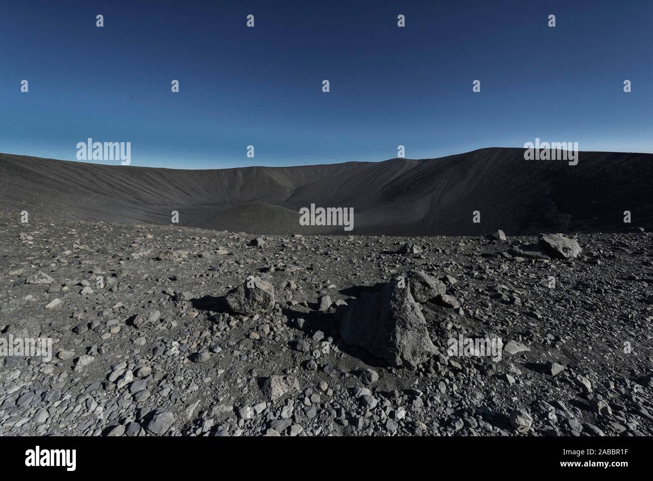 Hverfjall volcanic crater near lake Myvatn in Iceland, one of the ...