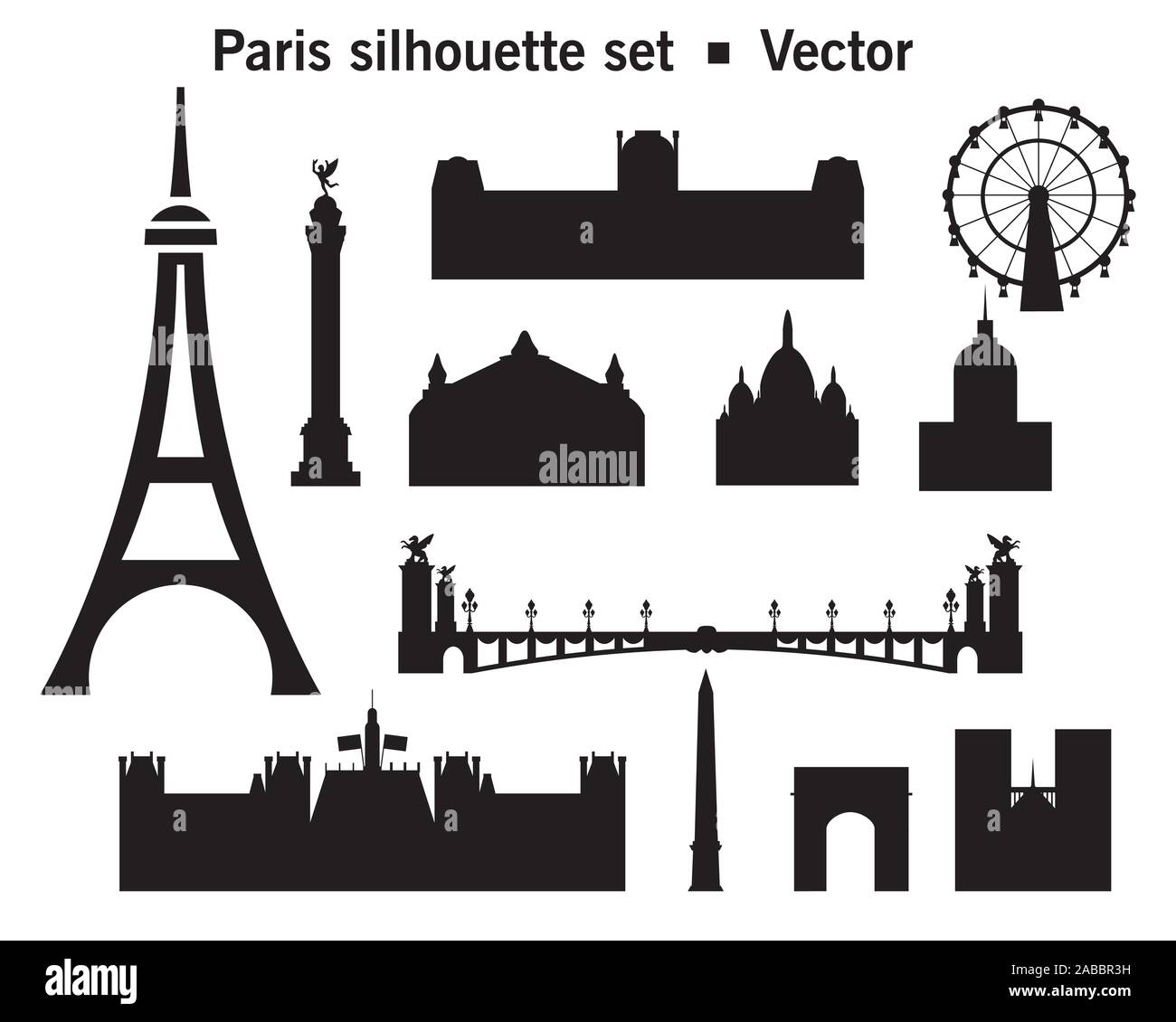 Paris Landmarks Black And White High Resolution Stock Photography and ...