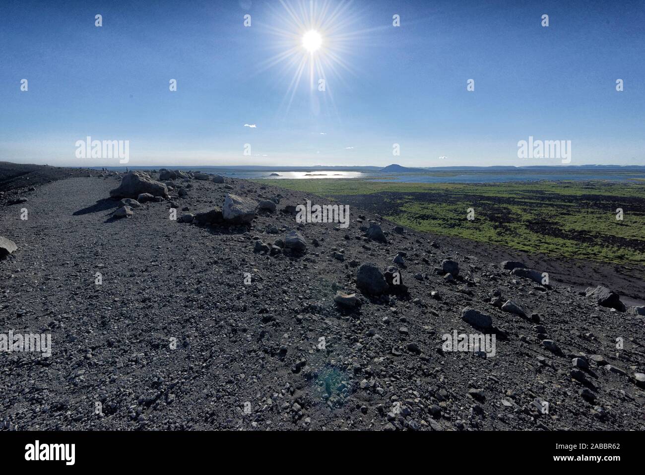 Hverfjall volcanic crater near lake Myvatn in Iceland, one of the ...