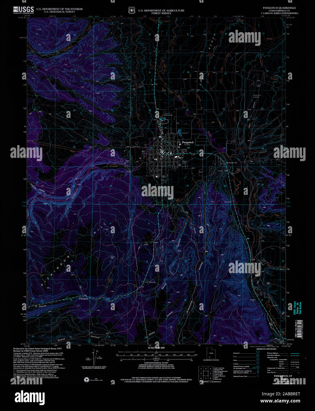 Map of panguitch hi-res stock photography and images - Alamy