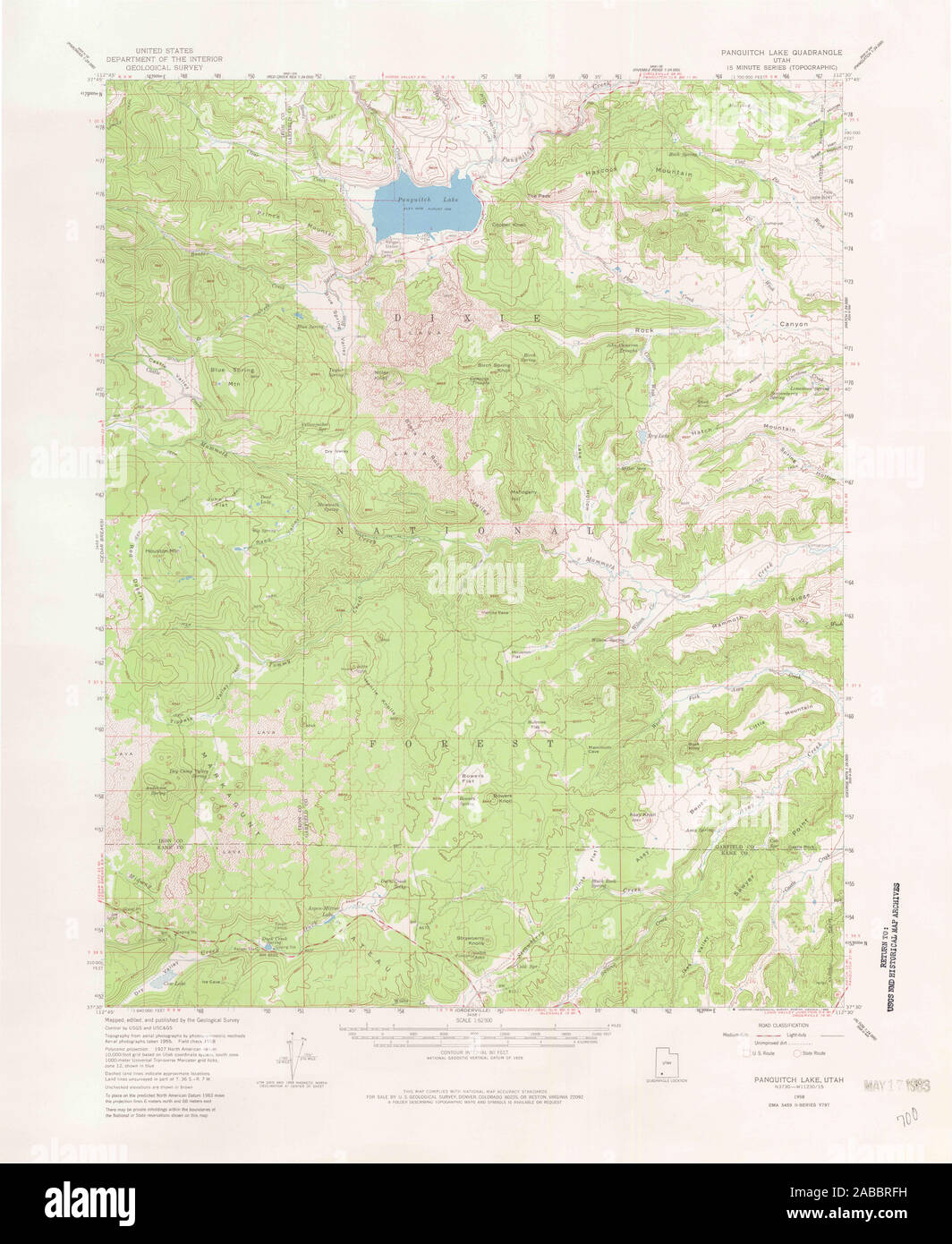 Map of panguitch hi-res stock photography and images - Alamy