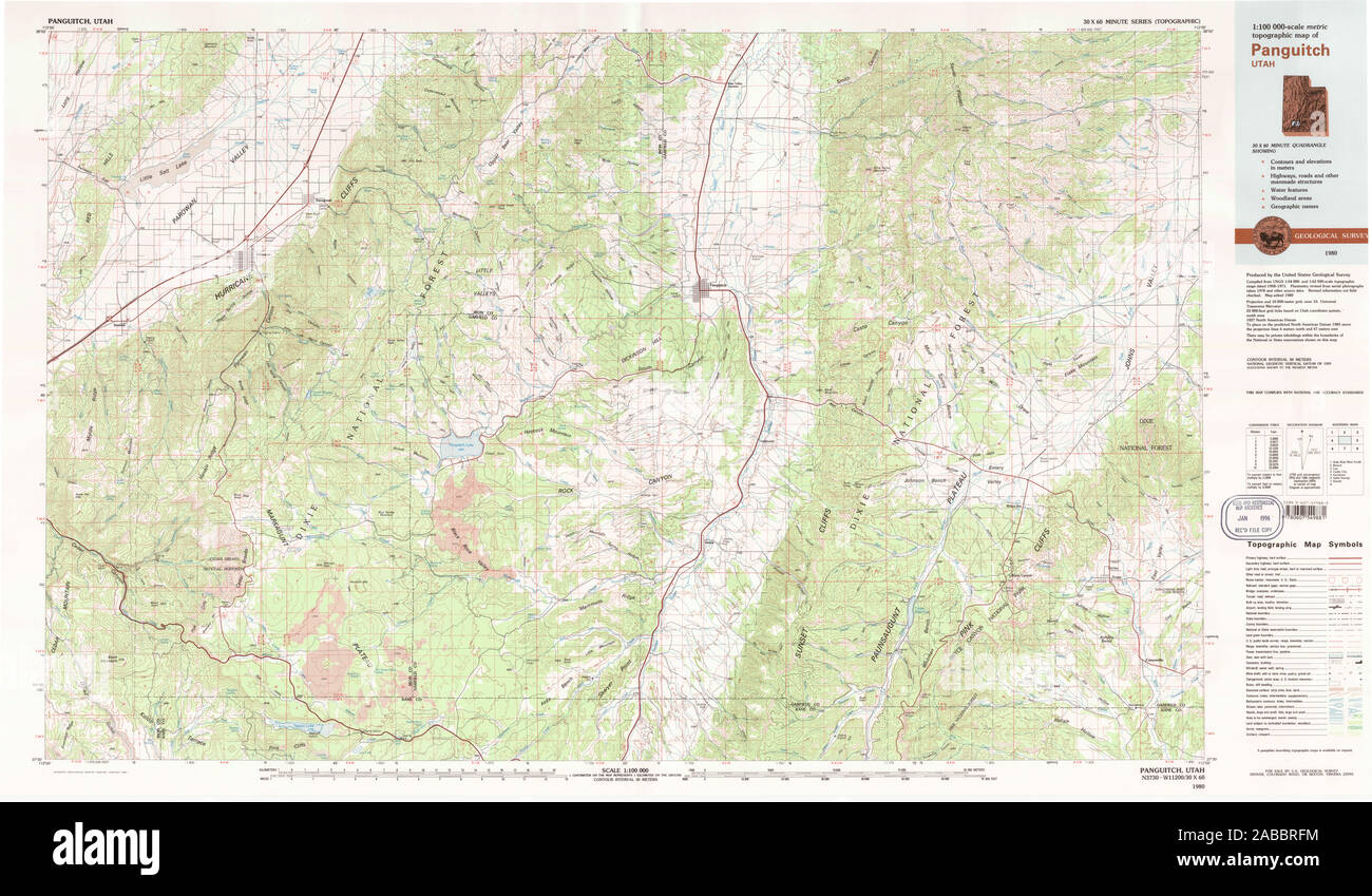 Map of panguitch hi-res stock photography and images - Alamy
