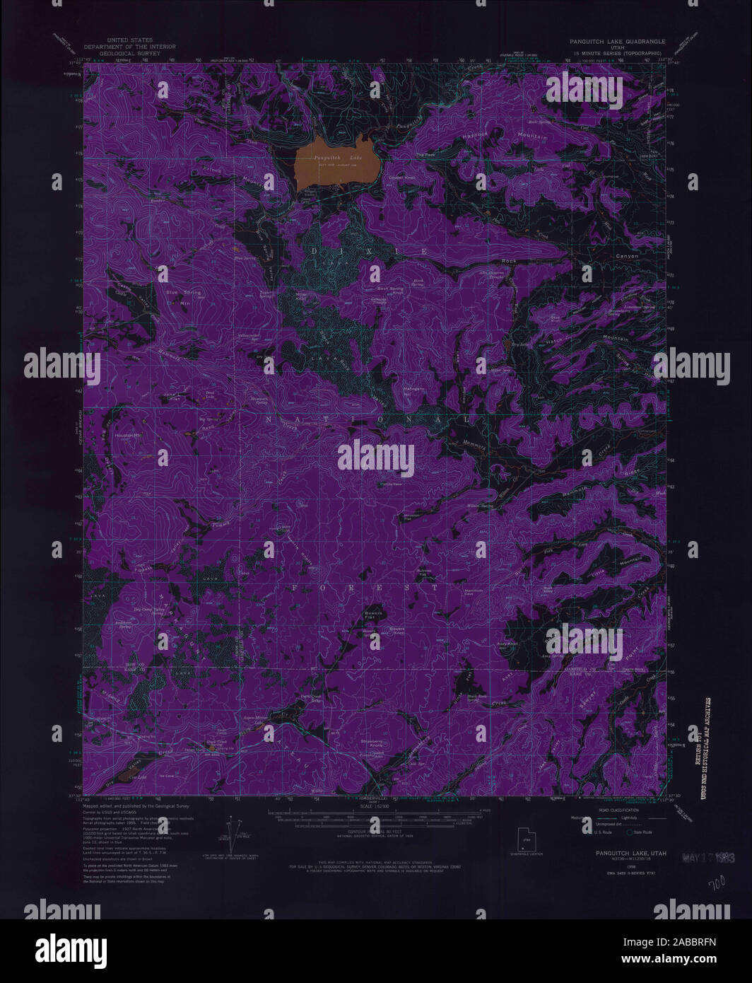 Map of panguitch hi-res stock photography and images - Alamy