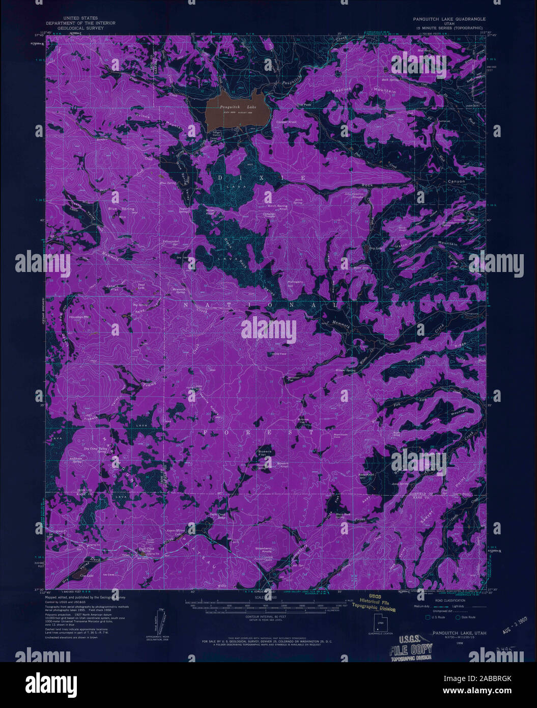 Map of panguitch hi-res stock photography and images - Alamy