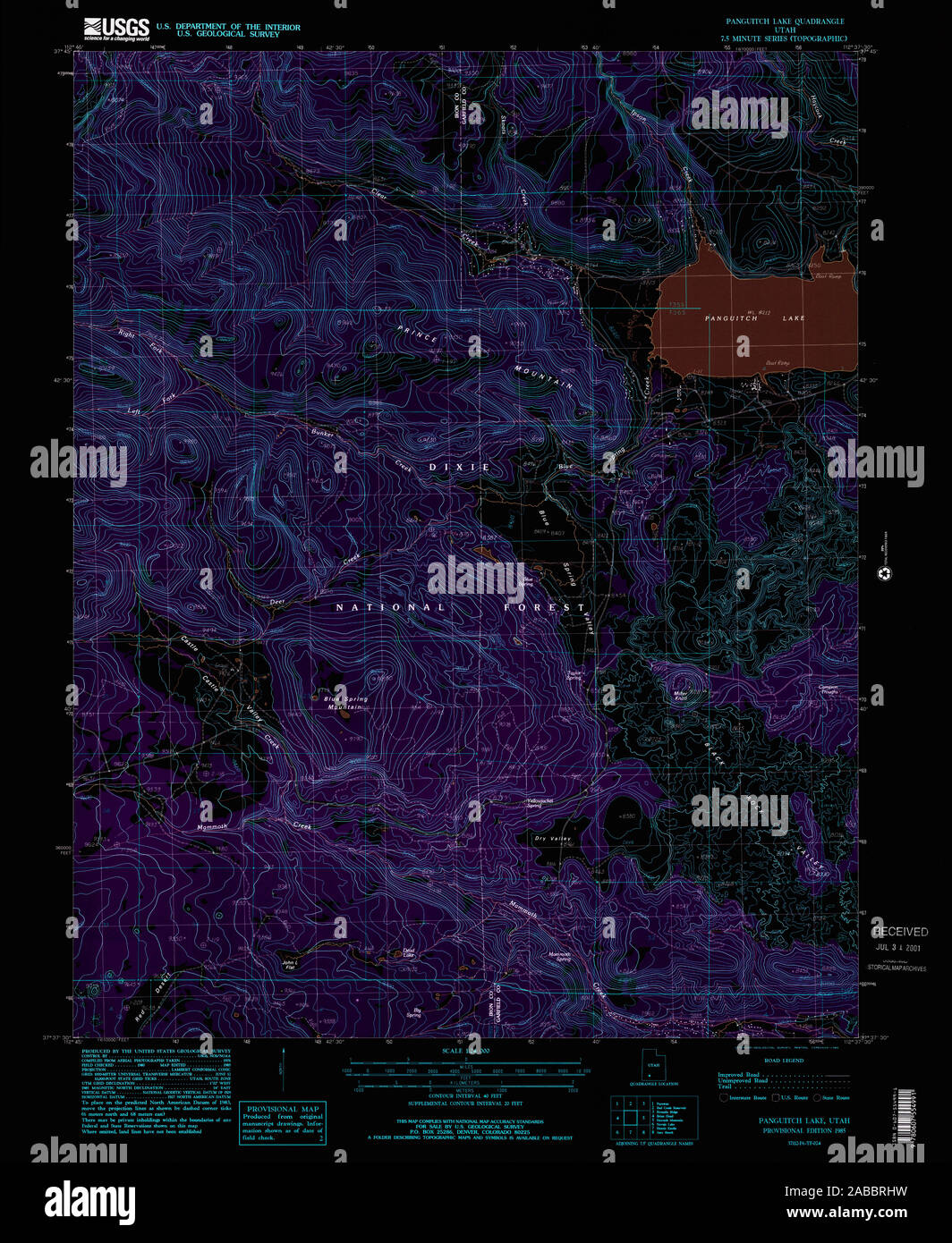Map of panguitch hi-res stock photography and images - Alamy