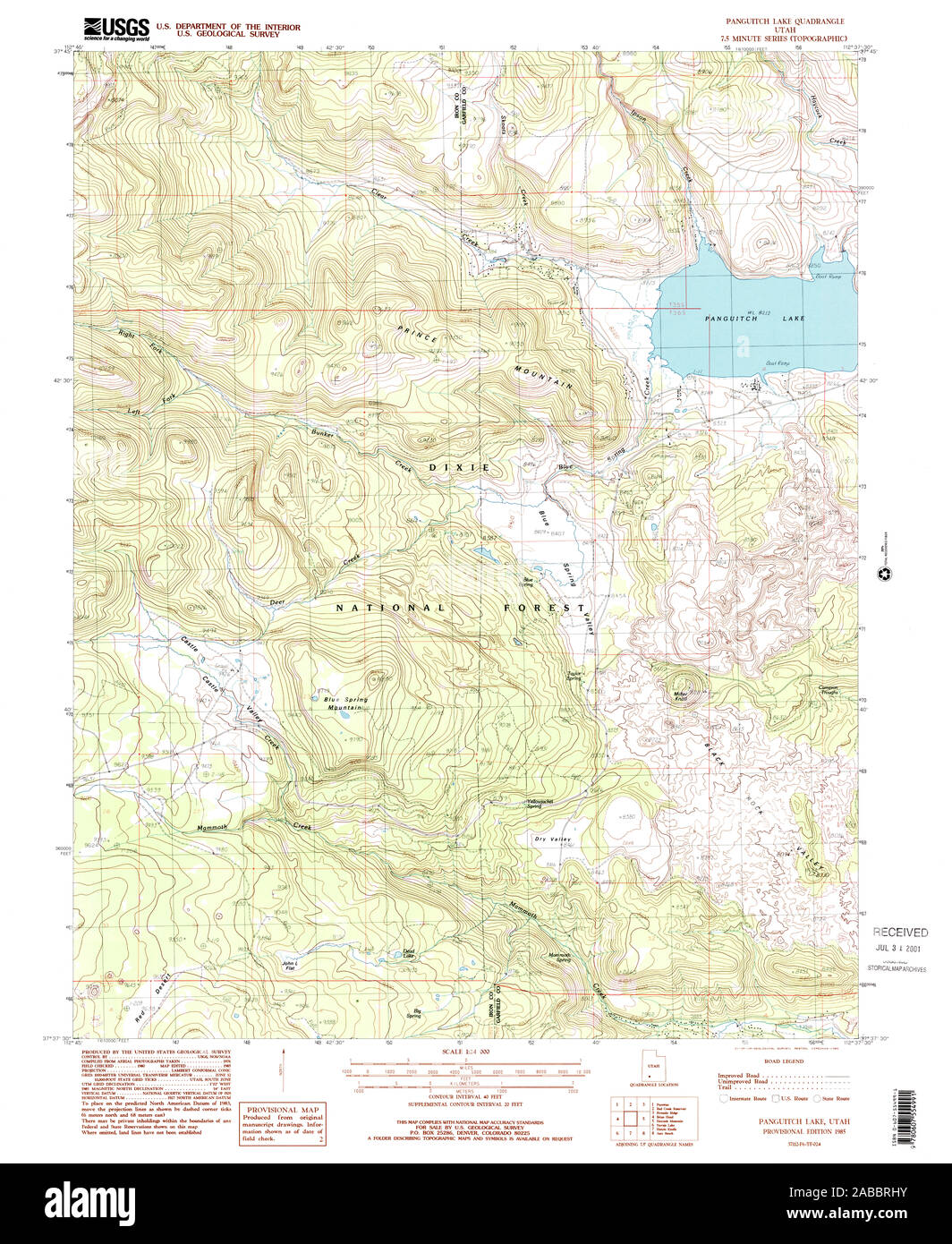 Map of panguitch hi-res stock photography and images - Alamy
