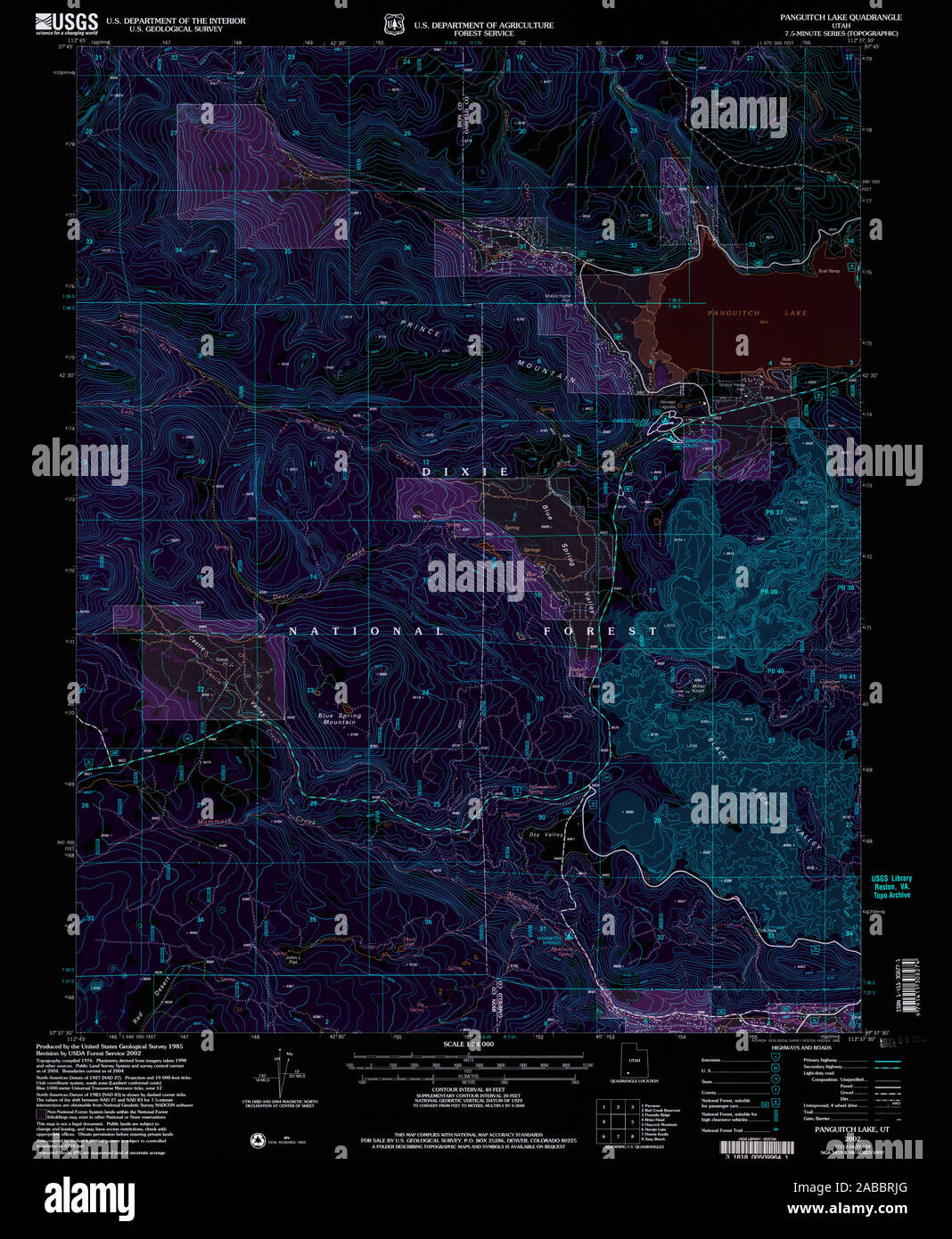 Map of panguitch hi-res stock photography and images - Alamy