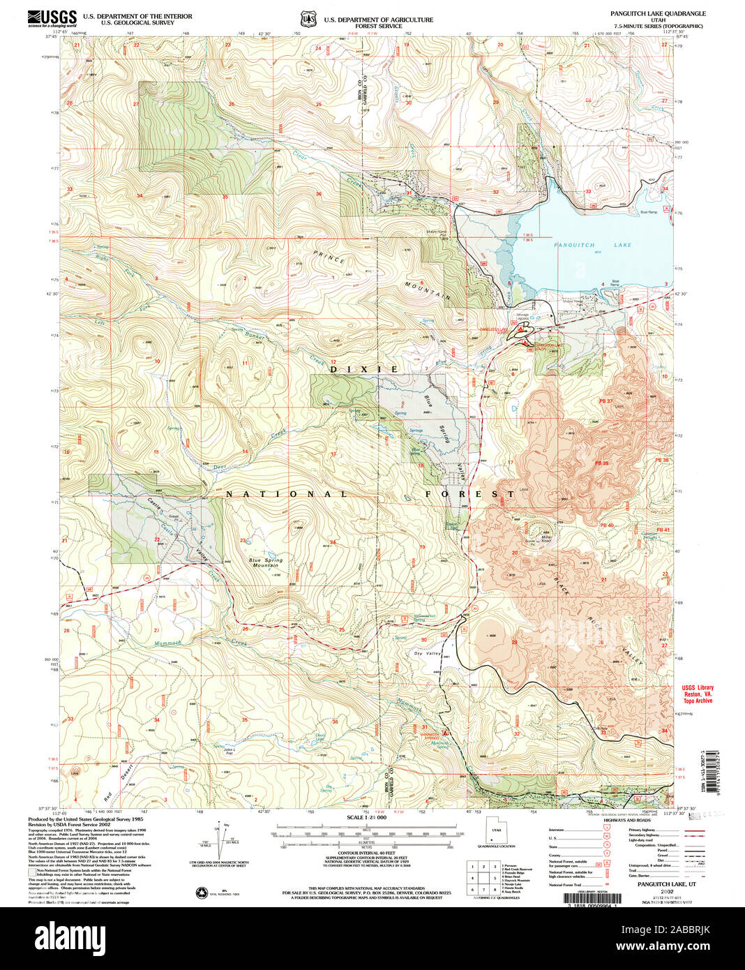 Map of panguitch hi-res stock photography and images - Alamy