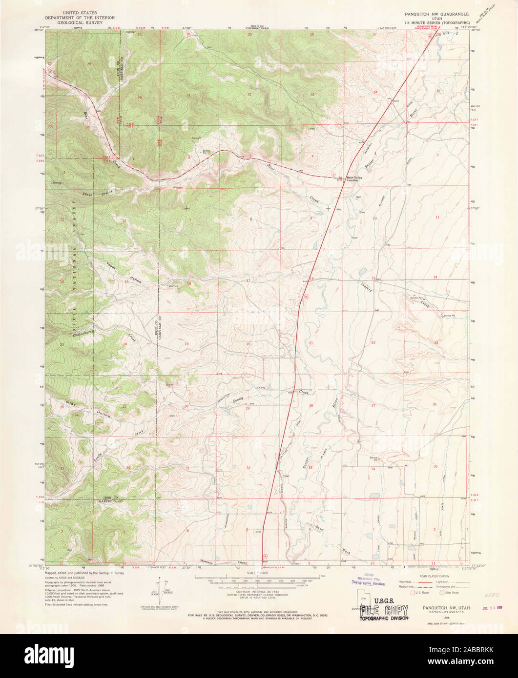 Map of panguitch hi-res stock photography and images - Alamy