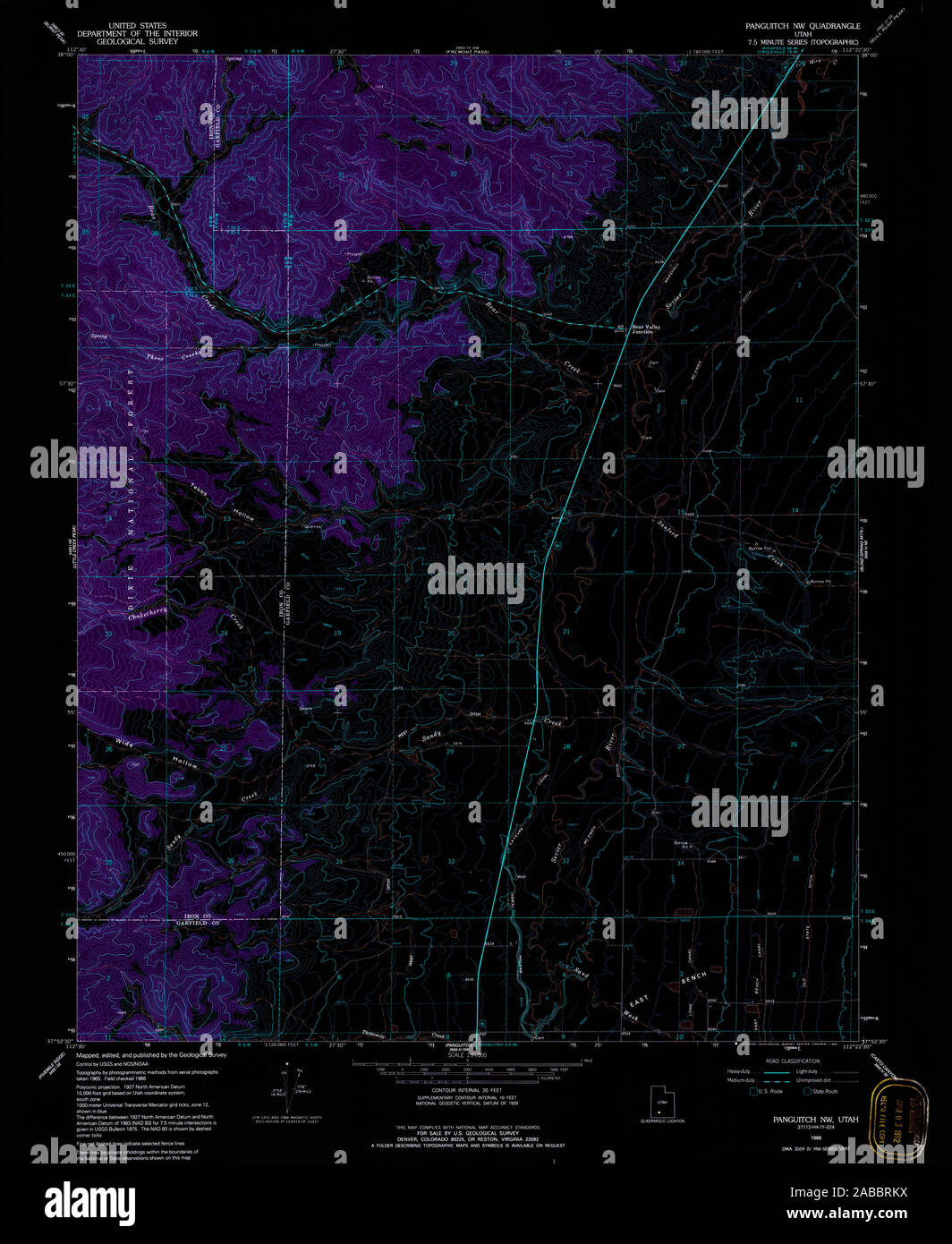 Map of panguitch hi-res stock photography and images - Alamy