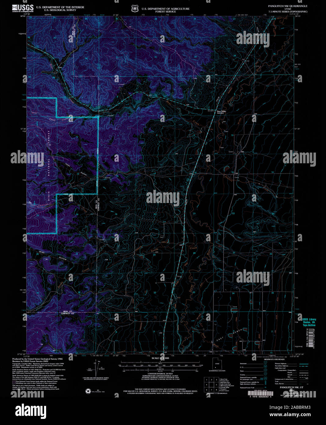 Map of panguitch hi-res stock photography and images - Alamy