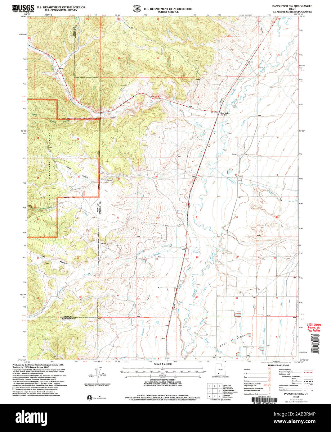 Map of panguitch hi-res stock photography and images - Alamy