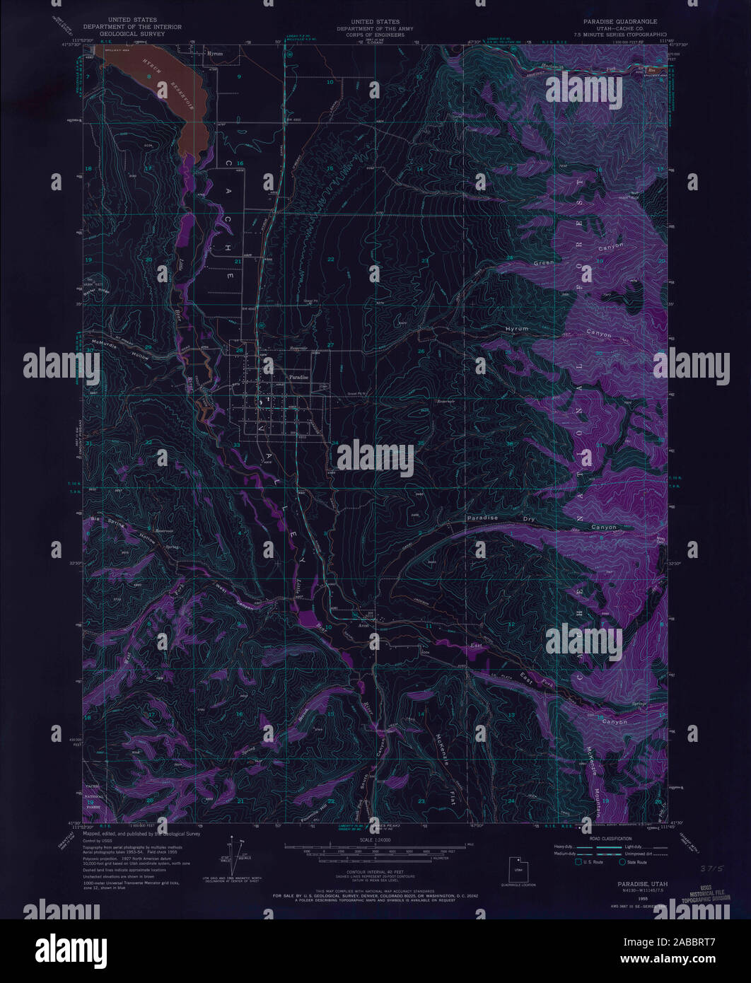 UT Paradise 251188 1955 24000 Inverted Restoration Stock Photo - Alamy