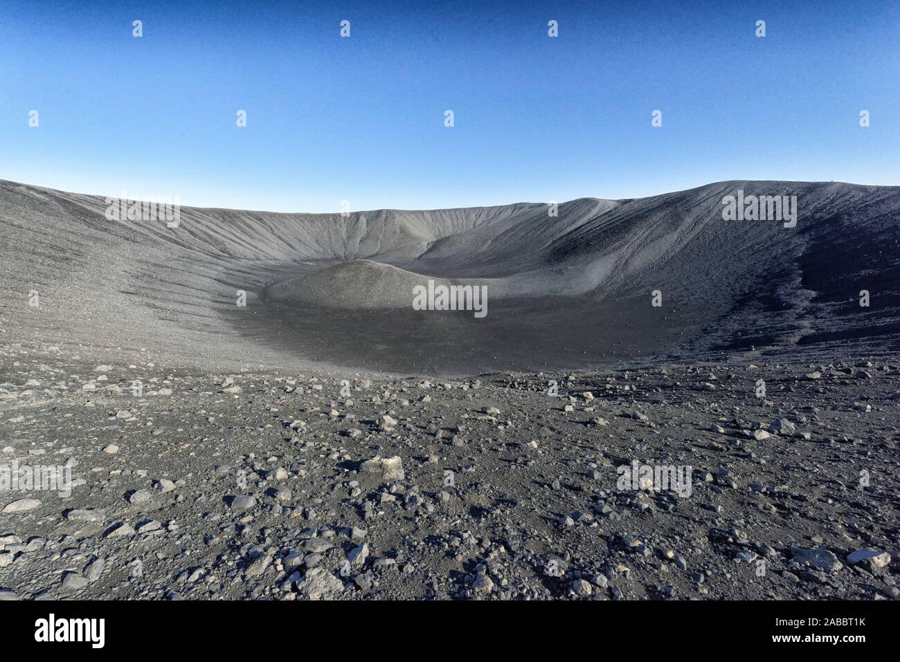 Hverfjall volcanic crater near lake Myvatn in Iceland, one of the ...
