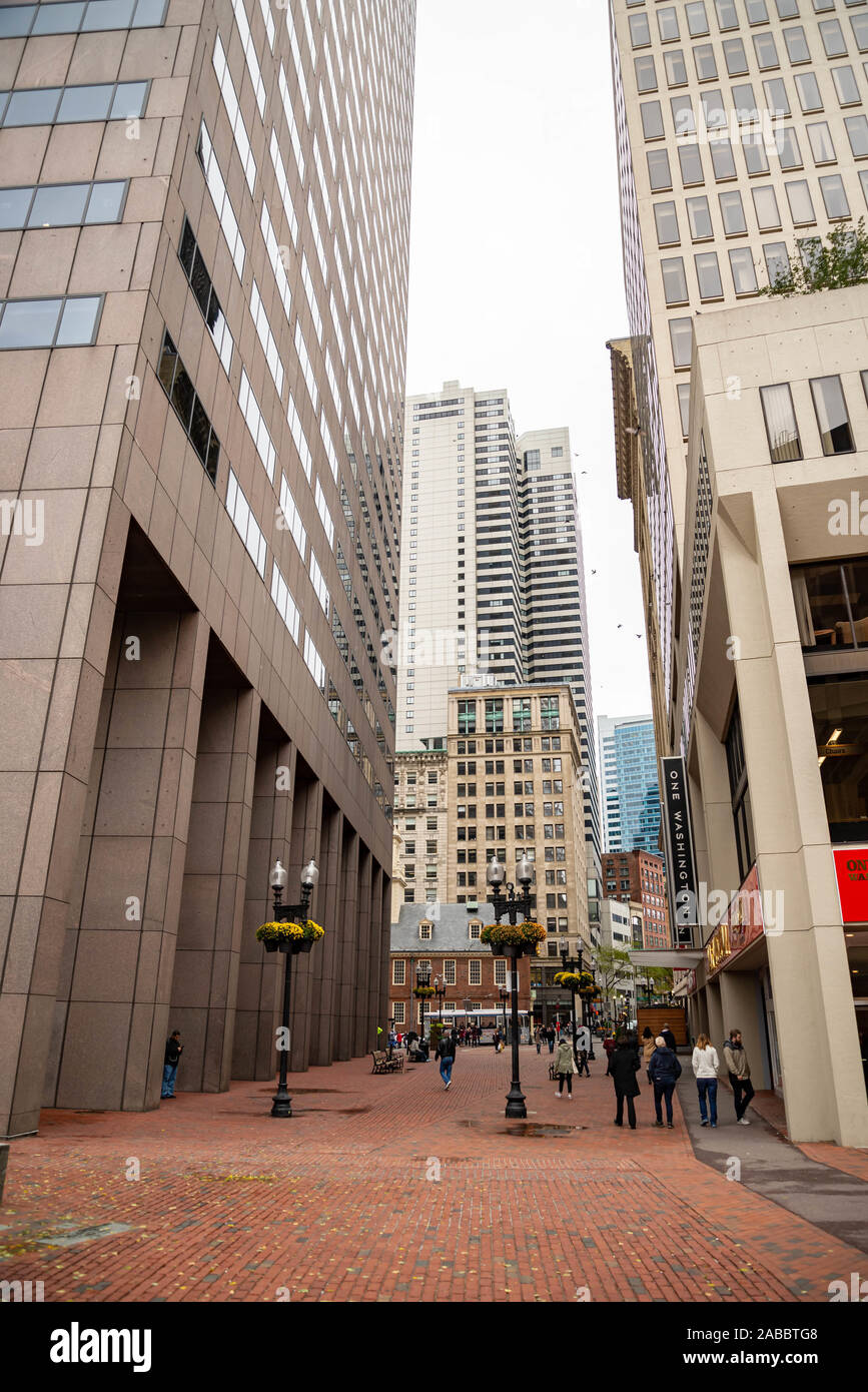 skyscrapers buildings in downtown Boston, Massachusetts Stock Photo - Alamy