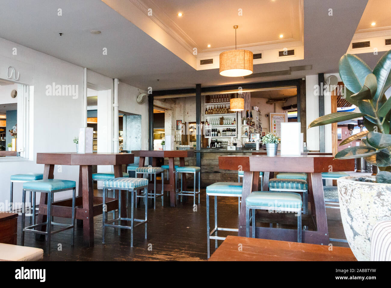 Modern interior of cafe bar Stock Photo - Alamy