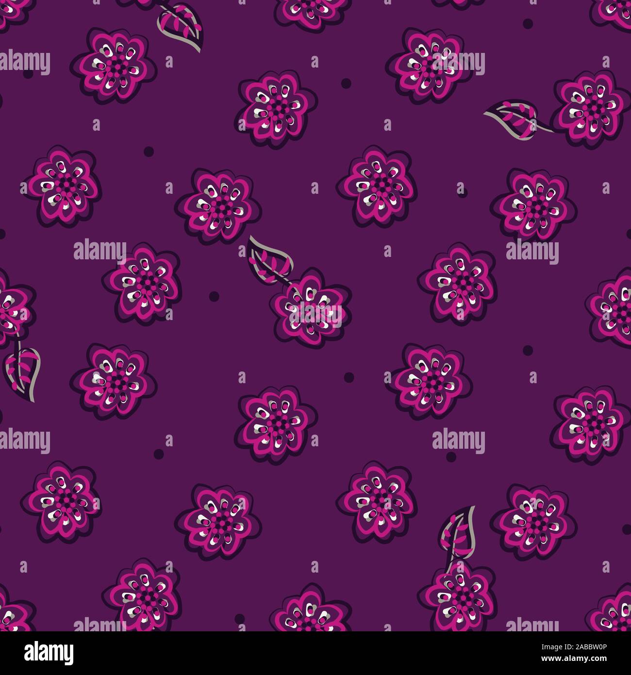 simple purple flowers seamless vector pattern Stock Vector Image & Art ...