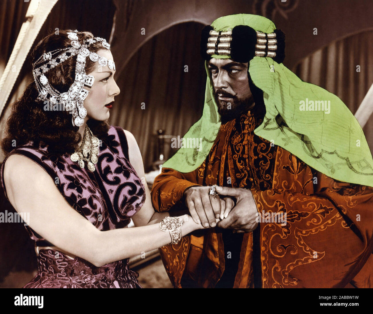 ARABIAN NIGHTS, from left, Maria Montez, Edgar Barrier, 1942 Stock ...