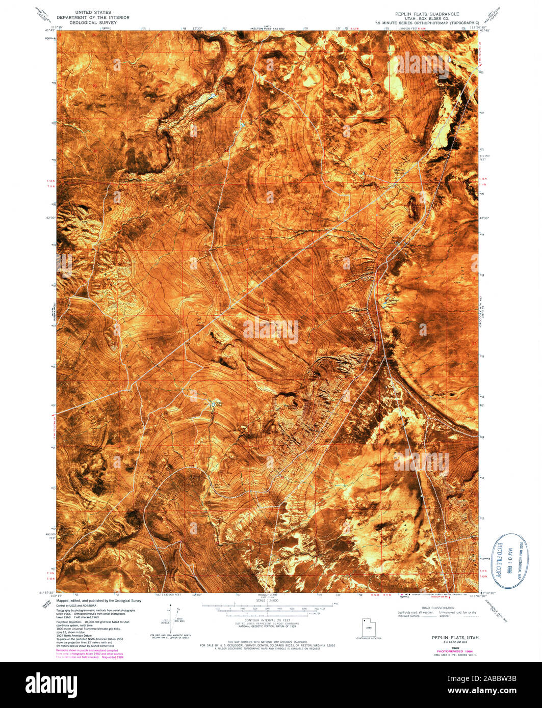 UT Peplin Flats 251260 1969 24000 Restoration Stock Photo - Alamy