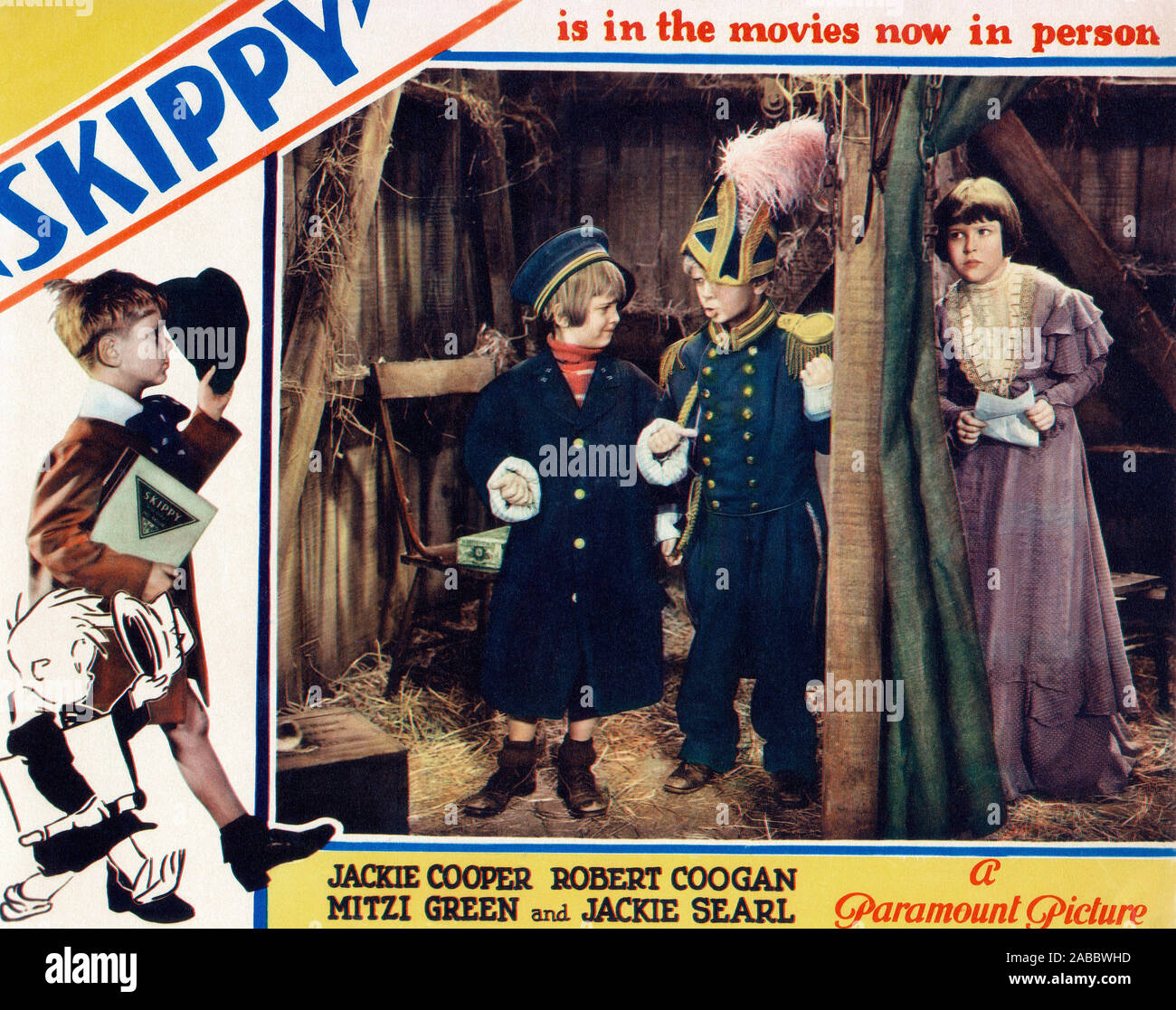 SKIPPY, US lobbycard, from left: Robert Coogan, Jackie Cooper, Mitzi Green, 1931 Stock Photo - Alamy