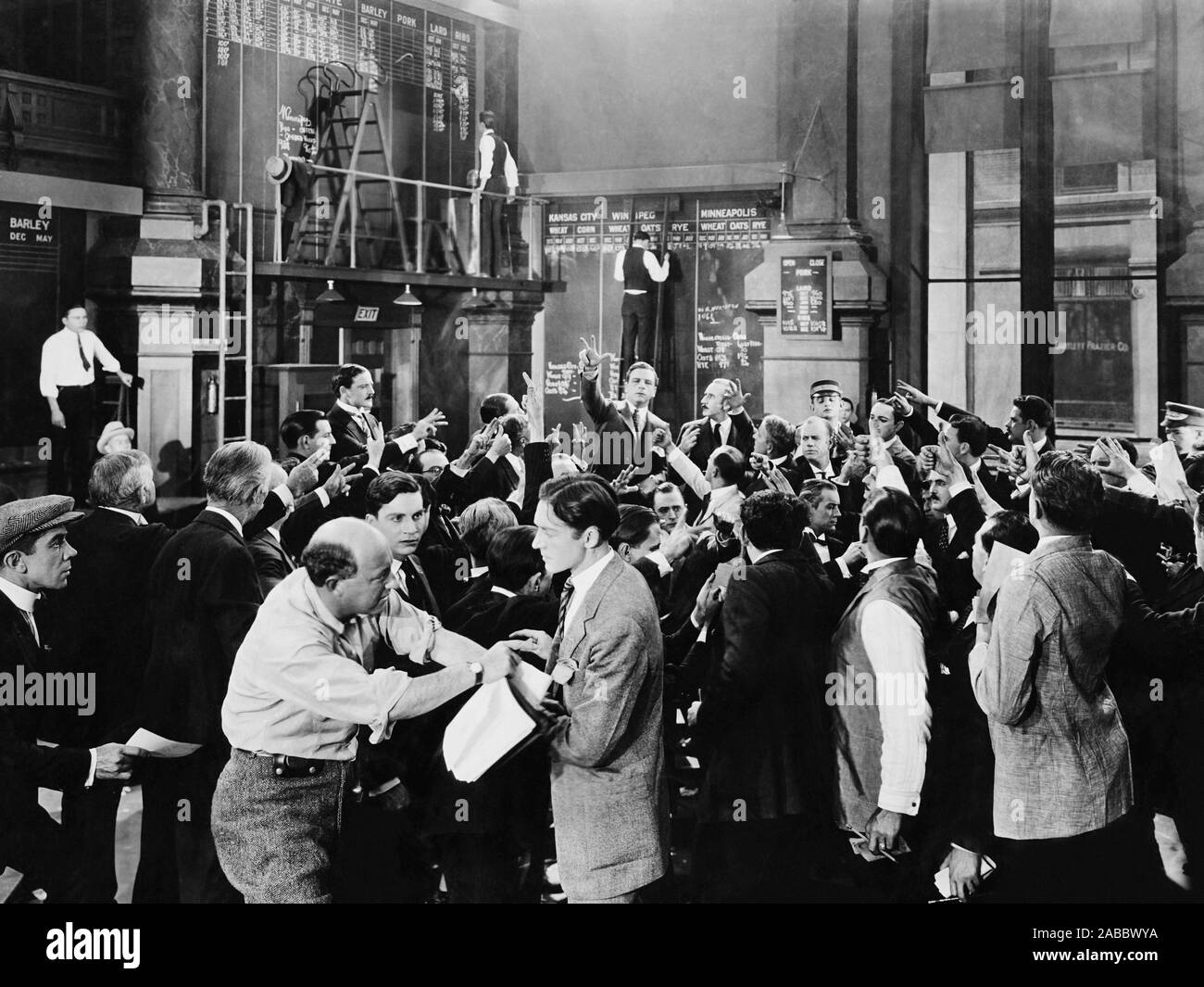 ADAM'S RIB, director Cecil B. DeMille (holding script) giving ...
