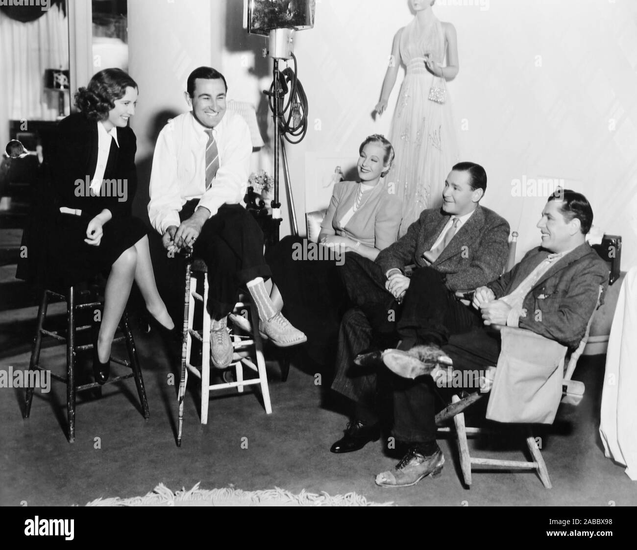 ALWAYS GOODBYE, from left: Barbara Stanwyck, director Sidney Lanfield ...