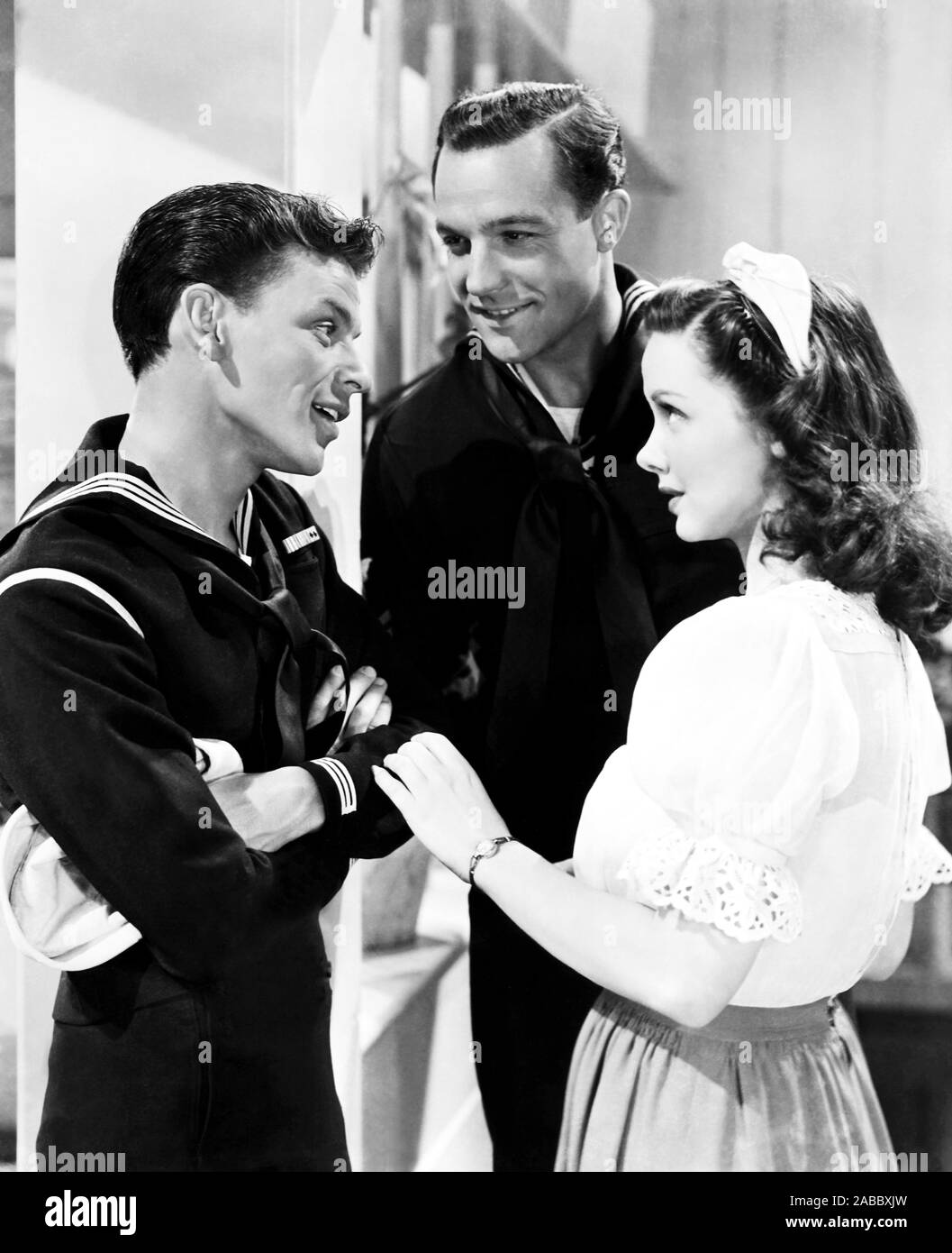 ANCHORS AWEIGH, from left, Frank Sinatra, Gene Kelly, Kathryn Grayson ...