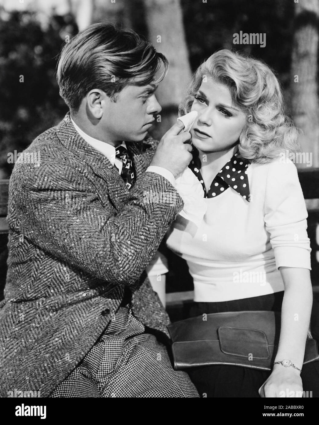 ANDY HARDY'S BLONDE TROUBLE, from left: Mickey Rooney, Lyn Wilde, 1944 ...