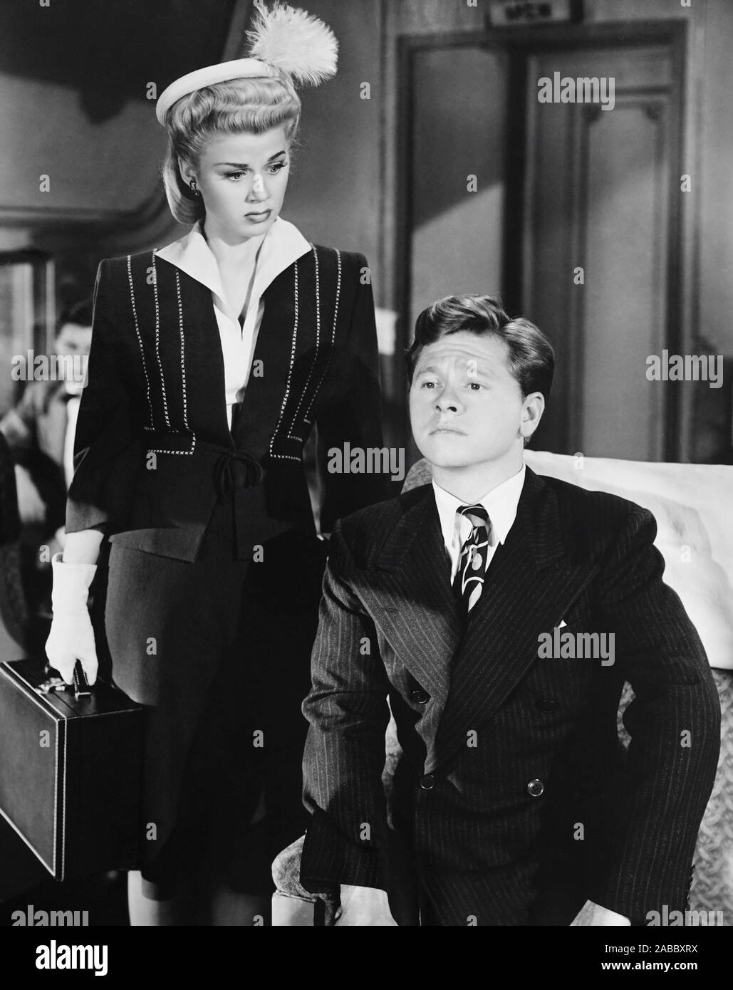 ANDY HARDY'S BLONDE TROUBLE, from left: Lee Wilde, Mickey Rooney, 1944 ...