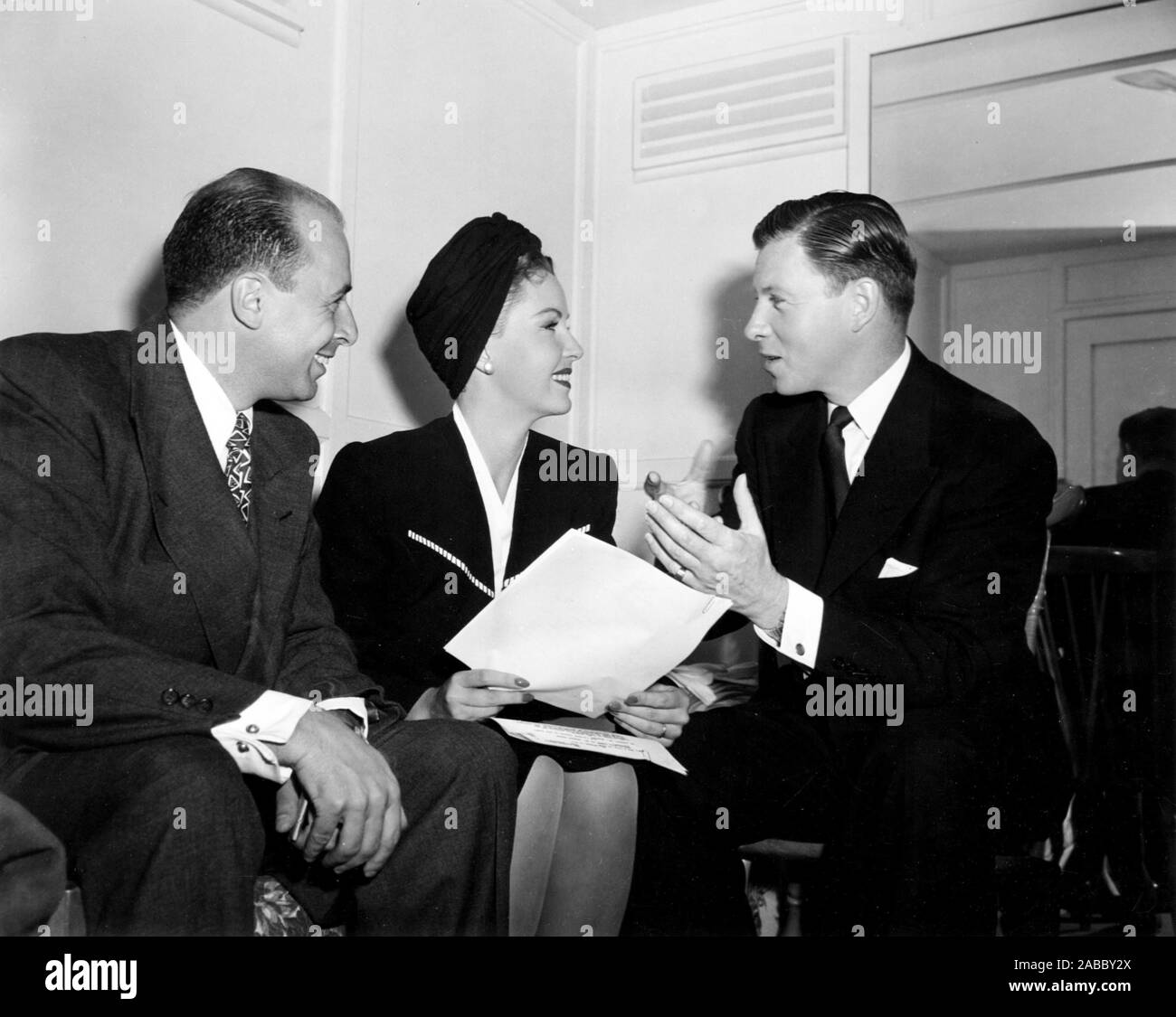 THE ARNELO AFFAIR, producer Jerry Bresler, left, with stars Frences ... THE ARNELO AFFAIR, producer Jerry Bresler, left, with stars Frences ...