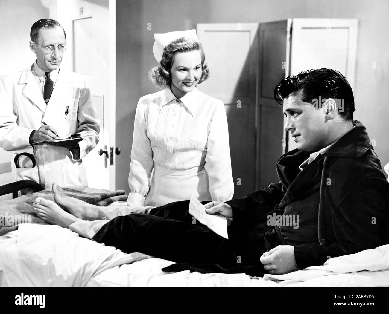 BACKFIRE, from left, Charles Lane, Virginia Mayo, Gordon MacRae, 1950 ...