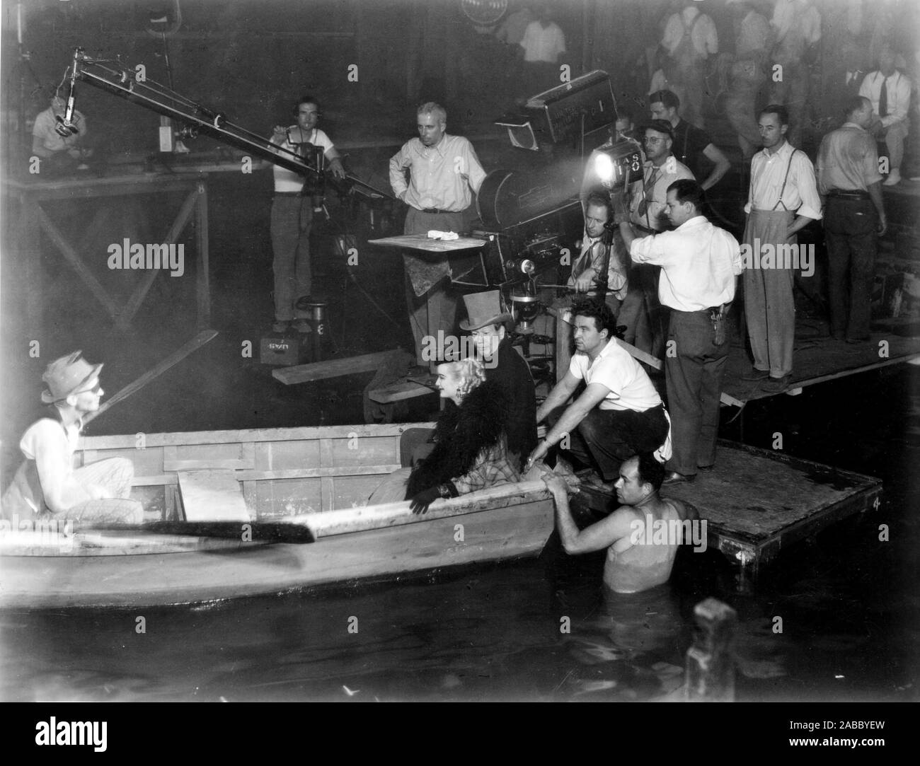 BARBARY COAST, from left, in boat, Walter Brennan, Miriam Hopkins ...
