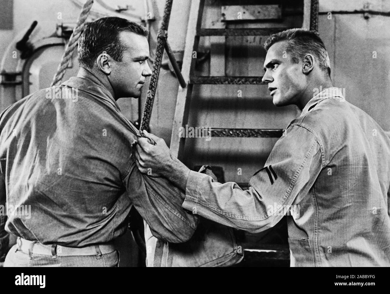 BATTLE CRY, from left: Aldo Ray, Tab Hunter, 1955 Stock Photo - Alamy