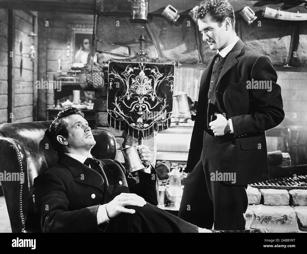 BACK TO GOD'S COUNTRY, from left: Rock Hudson, Hugh O'Brian, 1953 Stock ...