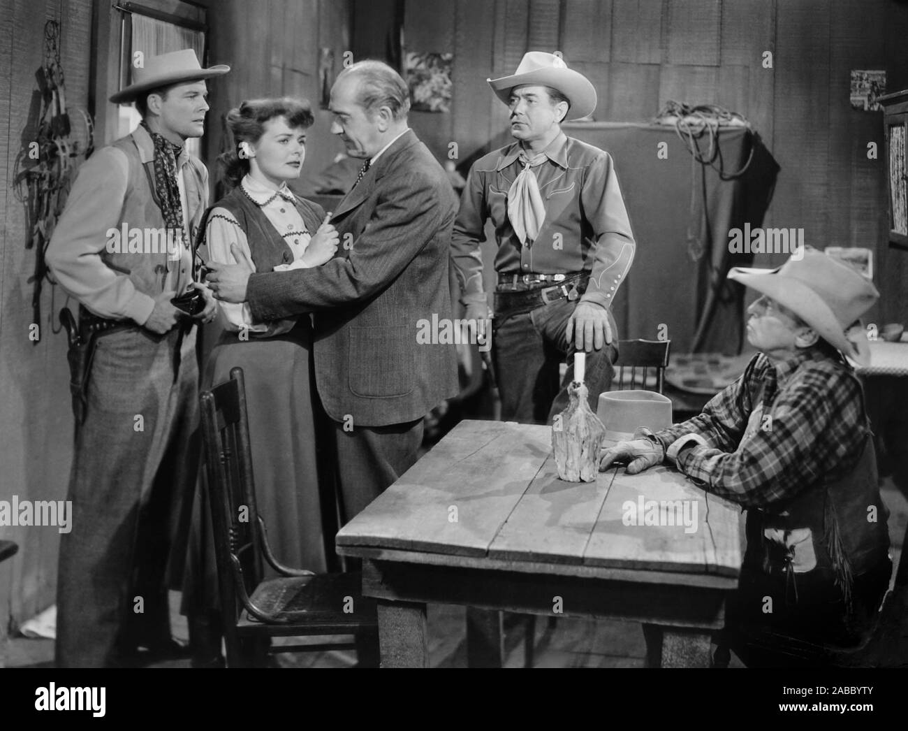 BACK TRAIL, from left: James Horne Jr., Mildred Coles, Ted Adams ...